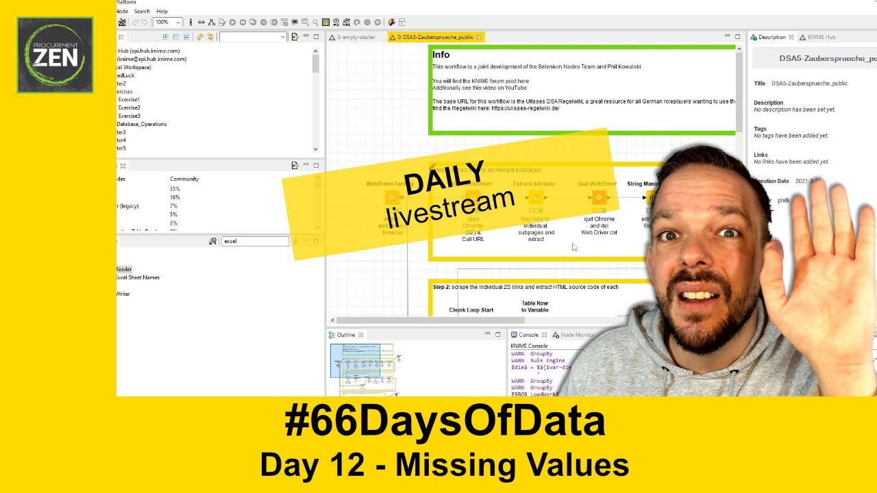 KNIME Missing Values NaN And Zeros Day 12 66 Days Of Data With 