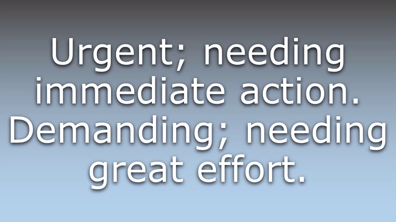 What does Exigent mean? - YouTube