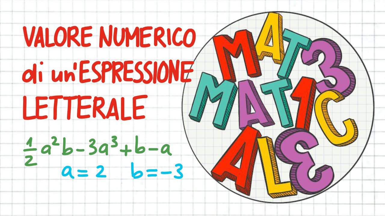 VALORE NUMERICO di un'ESPRESSIONE LETTERALE _ CL08 - YouTube