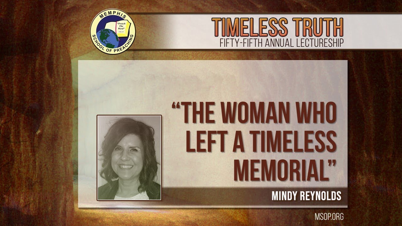 LADIES ONLY*** "The Woman Who Left A Timeless Memorial" - Mindy ...