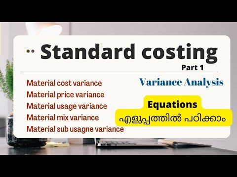 Standard costing | Material variance | variance analysis | Mcom, Bcom, CMA Malayalam - YouTube