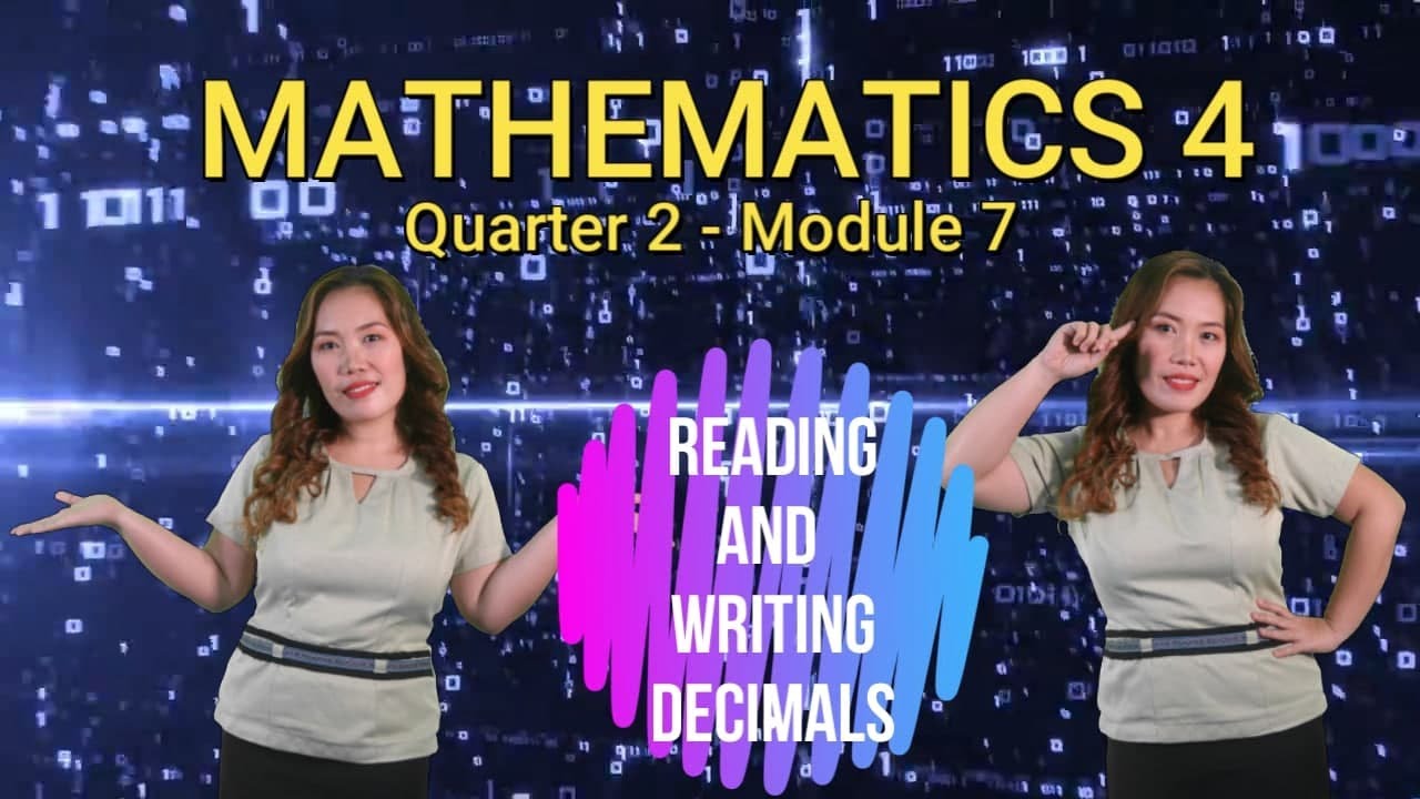 MATH 4 (Q2-M7): Reading and Writing Decimals - YouTube