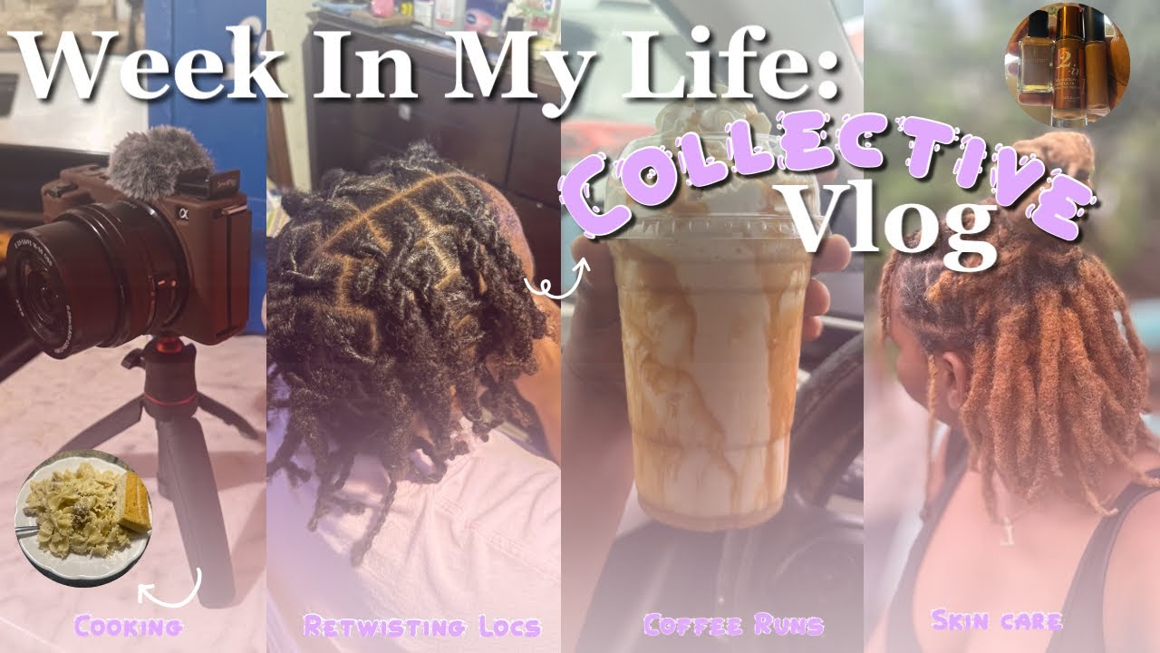 🫧COLLECTIVE VLOG ᡣ𐭩 Spend a WEEK with me; cooking, retwisting hair ...