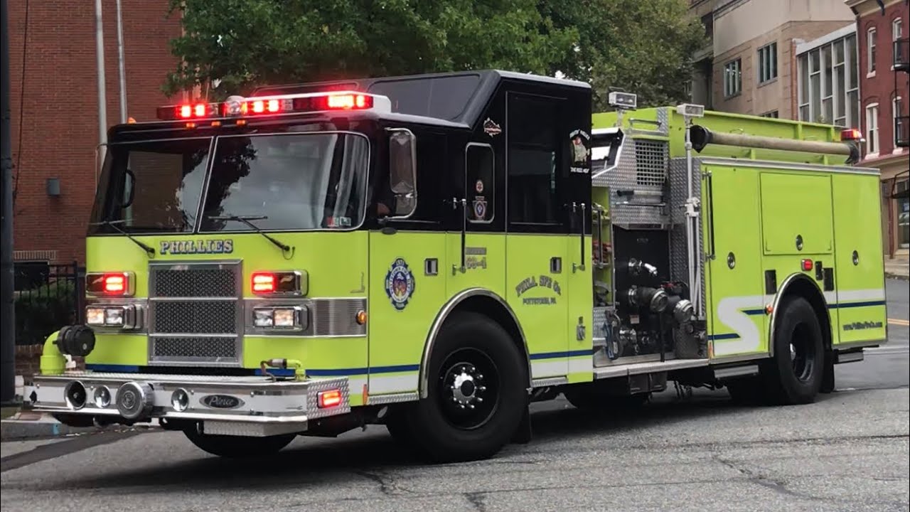 Pottstown Fire Department Rescue 69 & Engine 69-4 Responding Peaking Q ...
