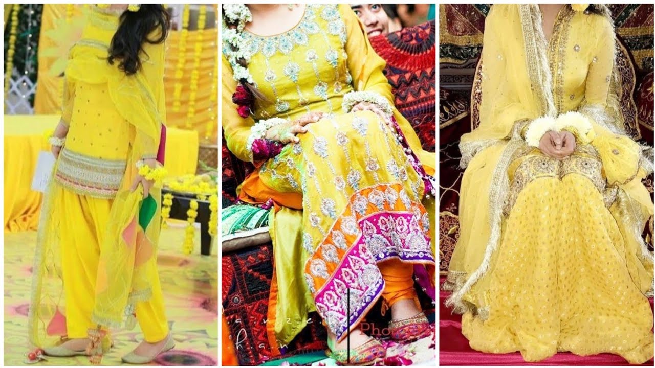 Mehndi Mayou Ubtton Dress || Indian Pakistani Mehndi Dress Collection ...