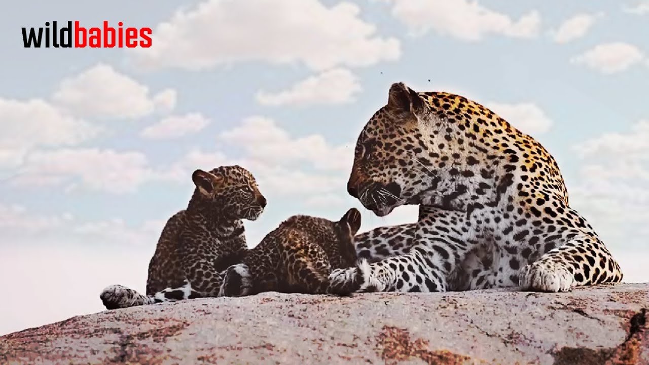 Cute Wild Babies! Female Piccadilly Leopard and Her Two Little Cubs ...