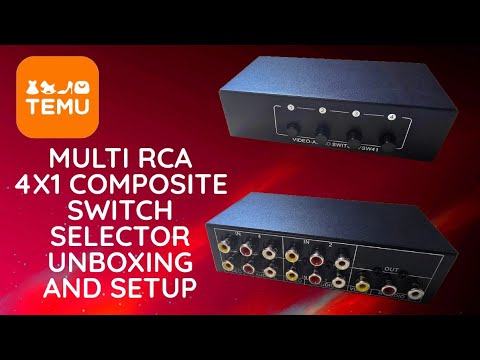 Multi RCA Composite 4X1 Selector Switch Unboxing And Setup From Temu On ...