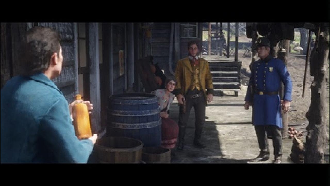 Officer Morgan practices his shooting skills #rdr2 - YouTube