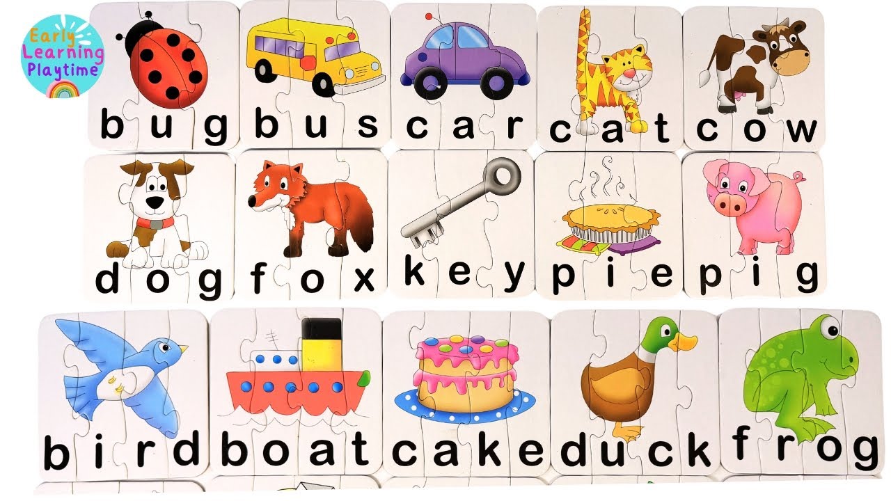 Spelling Activity with 3 and 4 Letter Words | Best Phonics for Toddlers ...