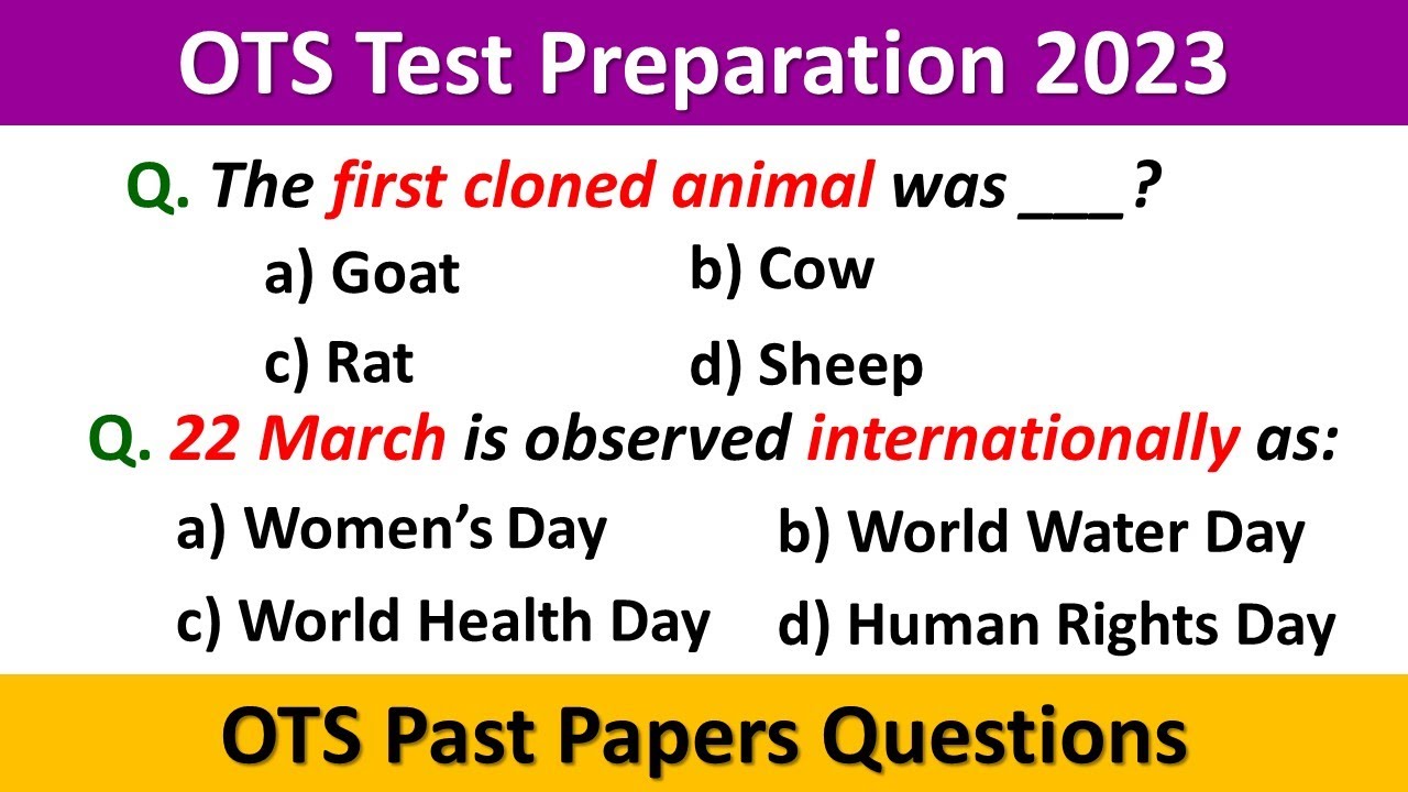 OTS Test Preparation 2023 | OTS Test Preparation | OTS Preparation 2023 ...