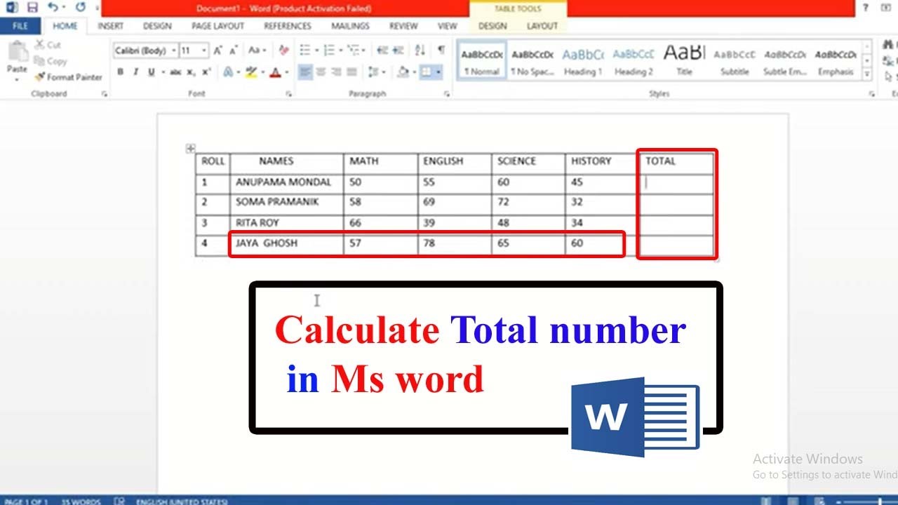 CALCULATE TOTAL NUMBER IN MS WORD? KAISE APP MS WORD ME TOTAL KORENGE ...