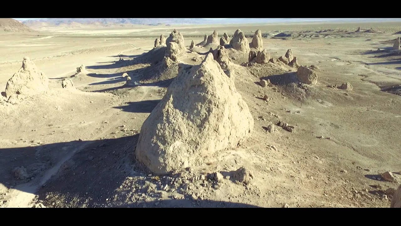 Trona Pinnacles Aerial View - YouTube