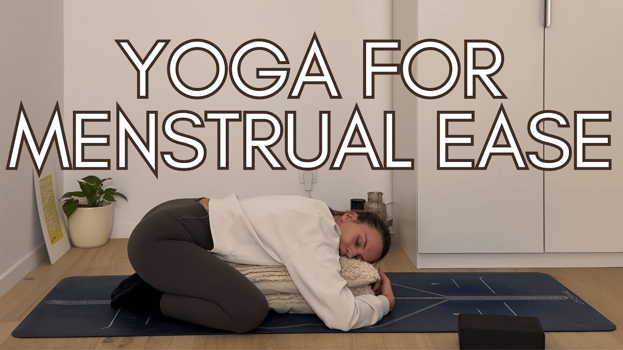 10 Min Restorative Yoga For Menstrual Ease - YouTube