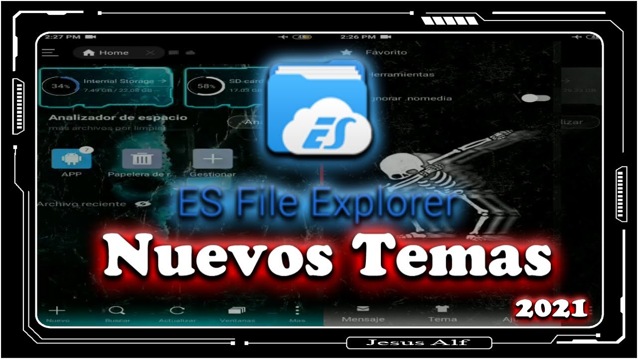 Temas oscuro para el es file explorer Android - YouTube