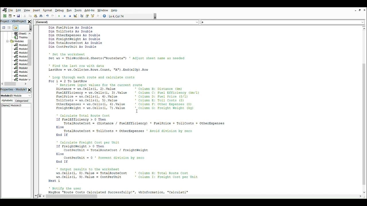 Supply Chain Analysis with VBA Automation 81 – Logistics Route Cost Calculator - YouTube