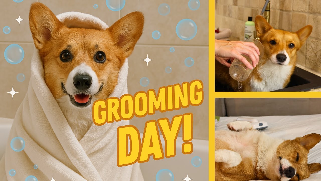 Full Corgi Grooming Routine | Bath, Blow Dry, Trim & Paw Care! - YouTube