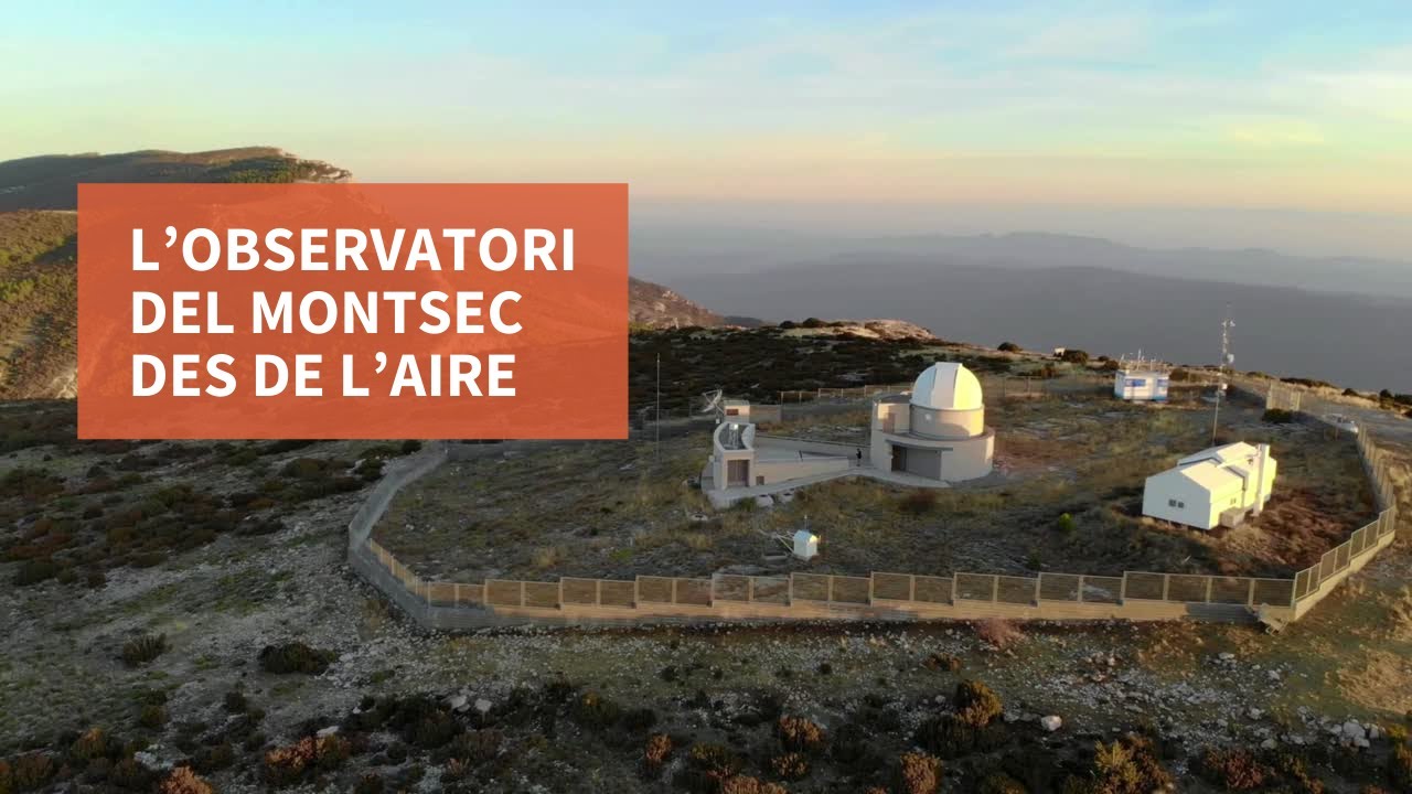 L'Observatori del Montsec (OdM) des de l'aire - YouTube