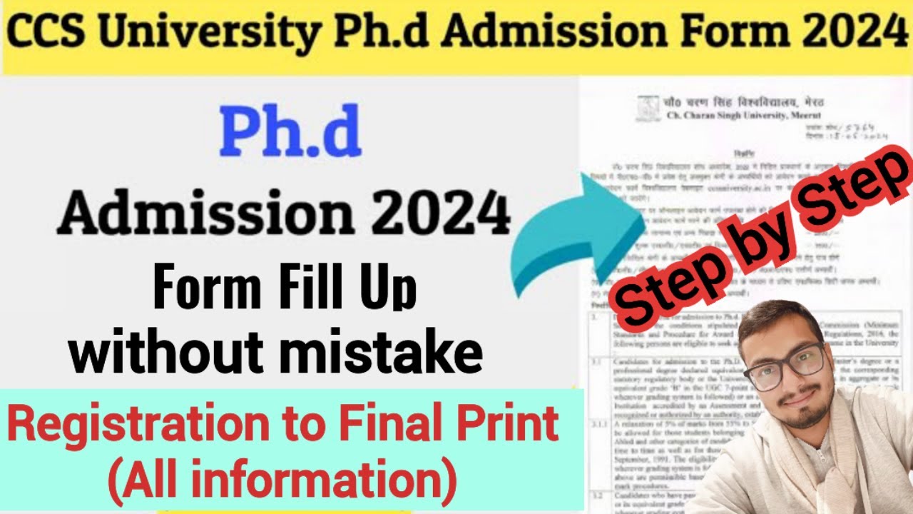 CCS University PhD Admission 2024 | How to Fill CCSU PhD Admission form ...
