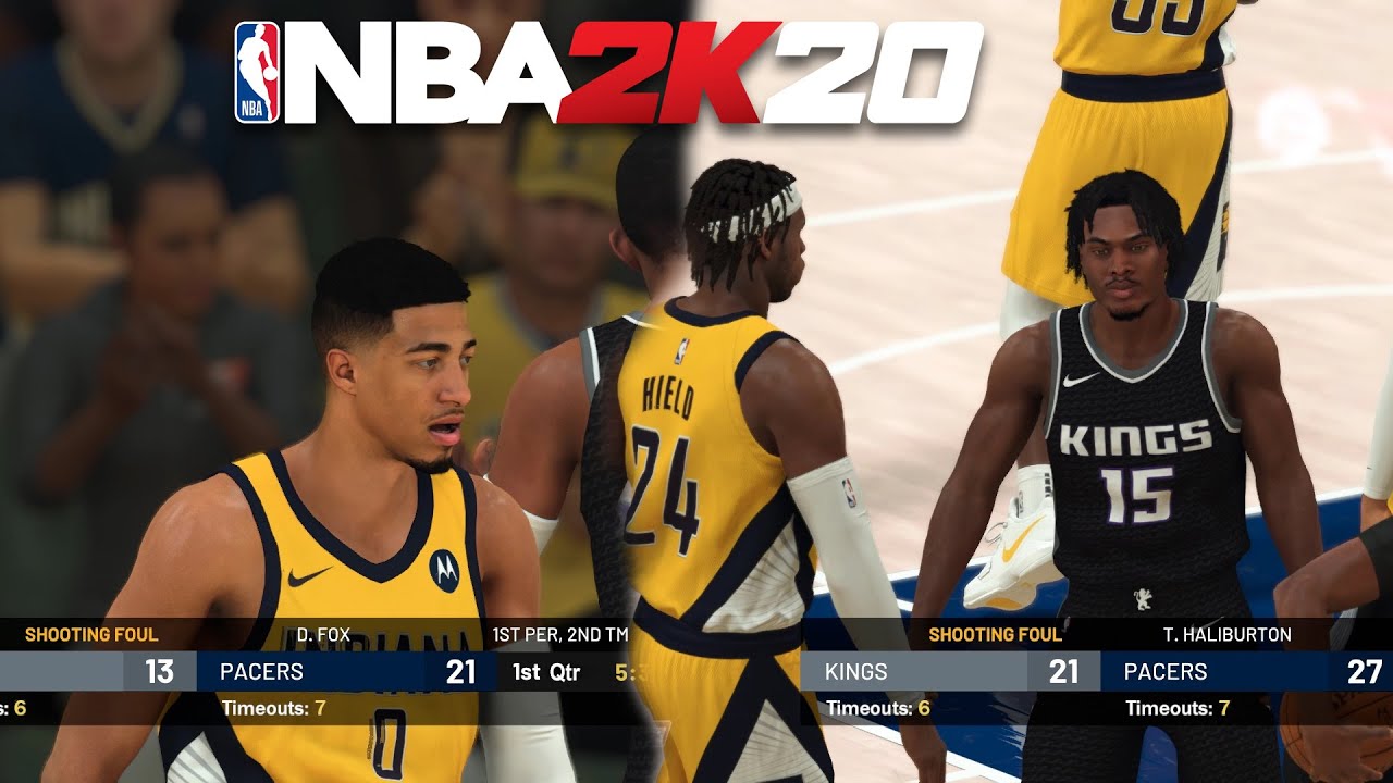 NBA 2K20 Thunder Shaq Roster Mods 2021-22 Season Kings vs Pacers 1st ...