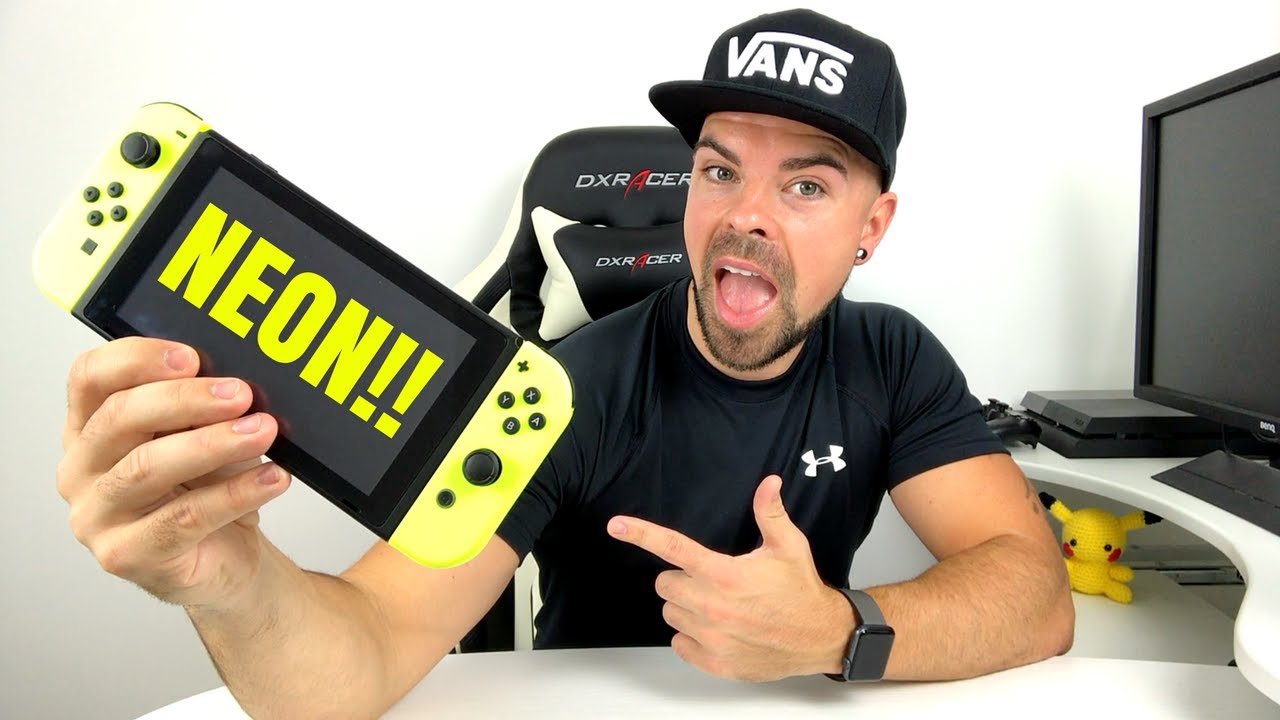 FIRST LOOK at NEW Neon Yellow Joy-Cons for Nintendo Switch!! - YouTube