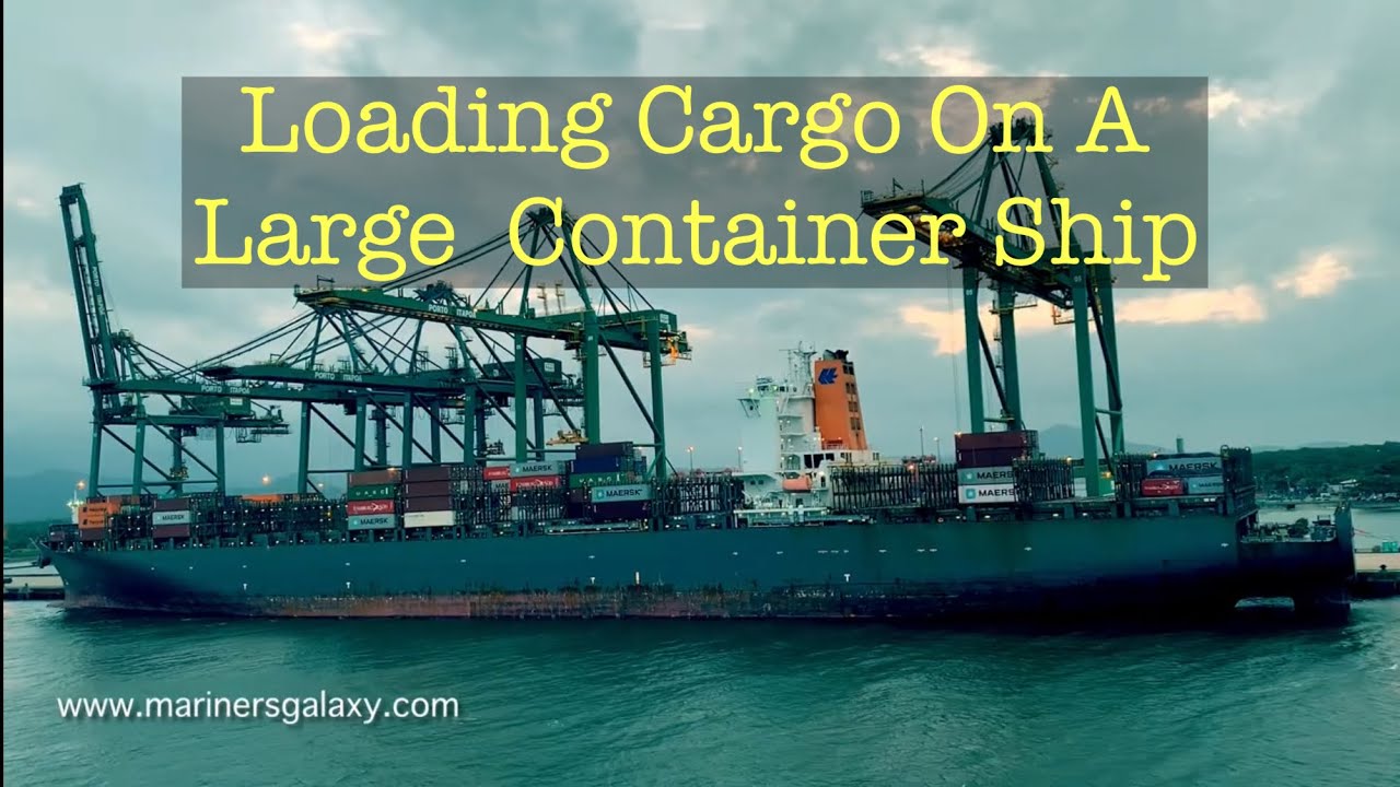 Loading and Discharging Cargo From A Mega Container Ship | Container ...