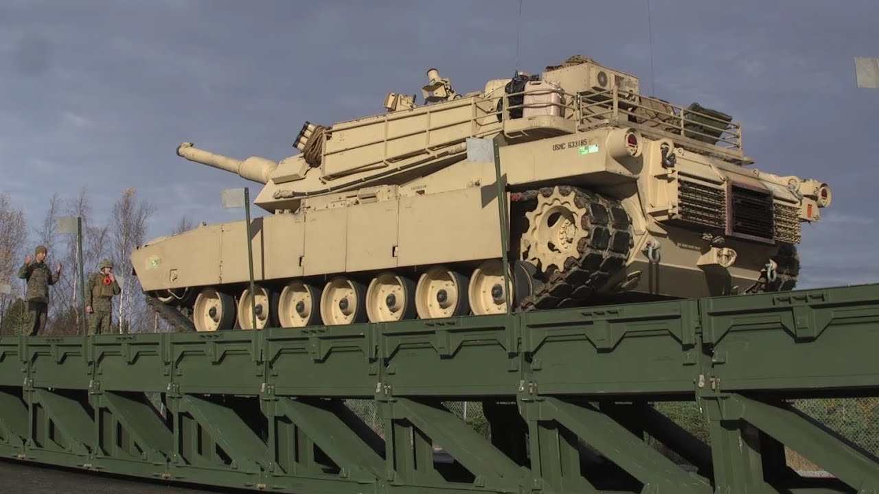 U.S. Marines Conduct Loading Tests on Bridges with Tanks - YouTube