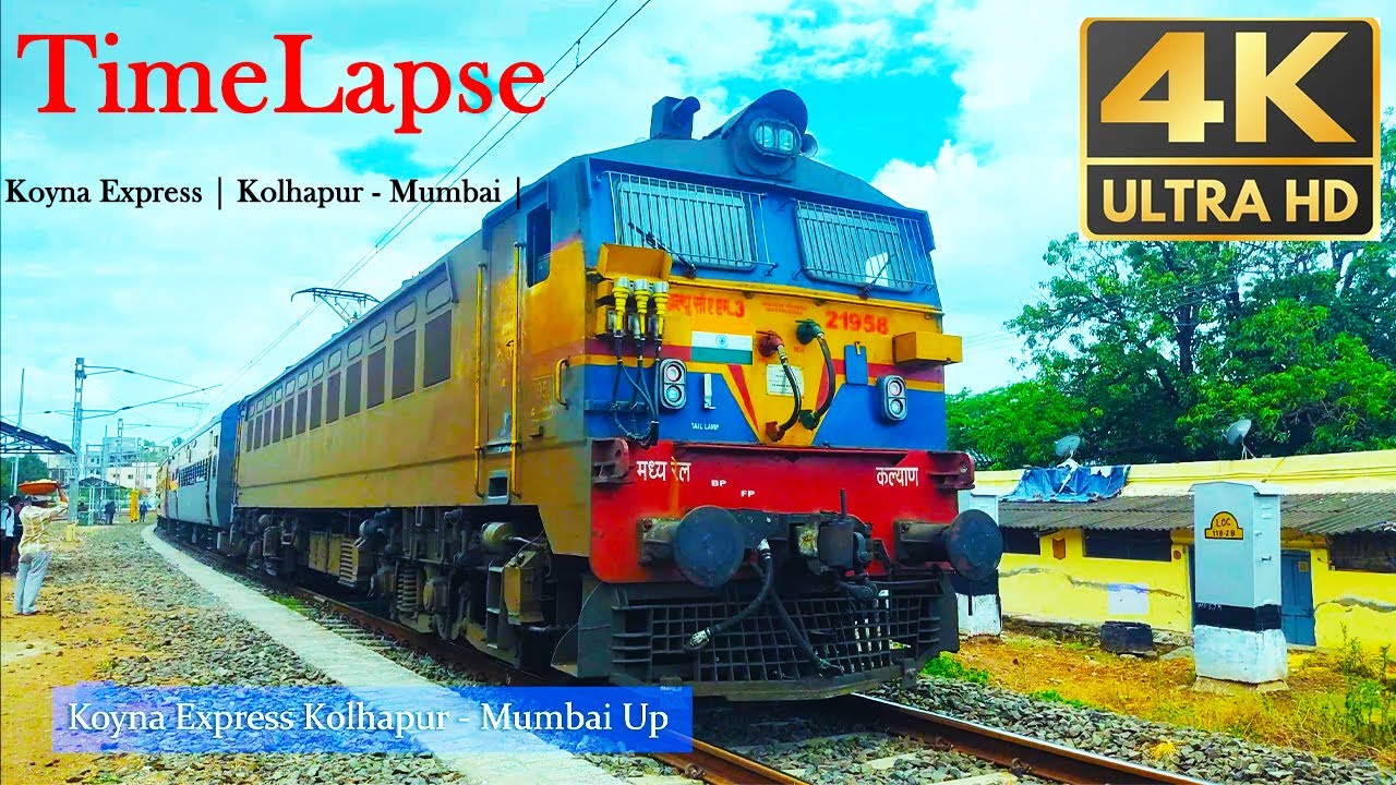 Timelapse - Koyna Express | 4k | Kolhapur - Mumbai | 4 Hours Timelapse ...