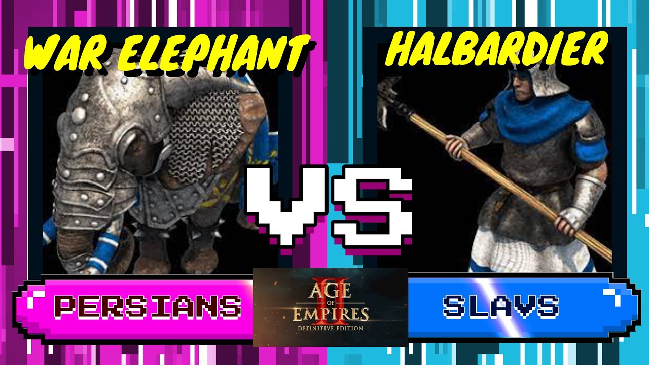 120 ELITE WAR ELEPHANT vs 280 HALBERDIER | BATALLAS AGE OF EMPIRES 2 ...