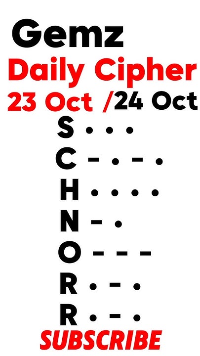 Gemz Daily Cipher Morse Code 23 Oct 24 October 2024 | Unlock Today’s Code & Rewards! # ...