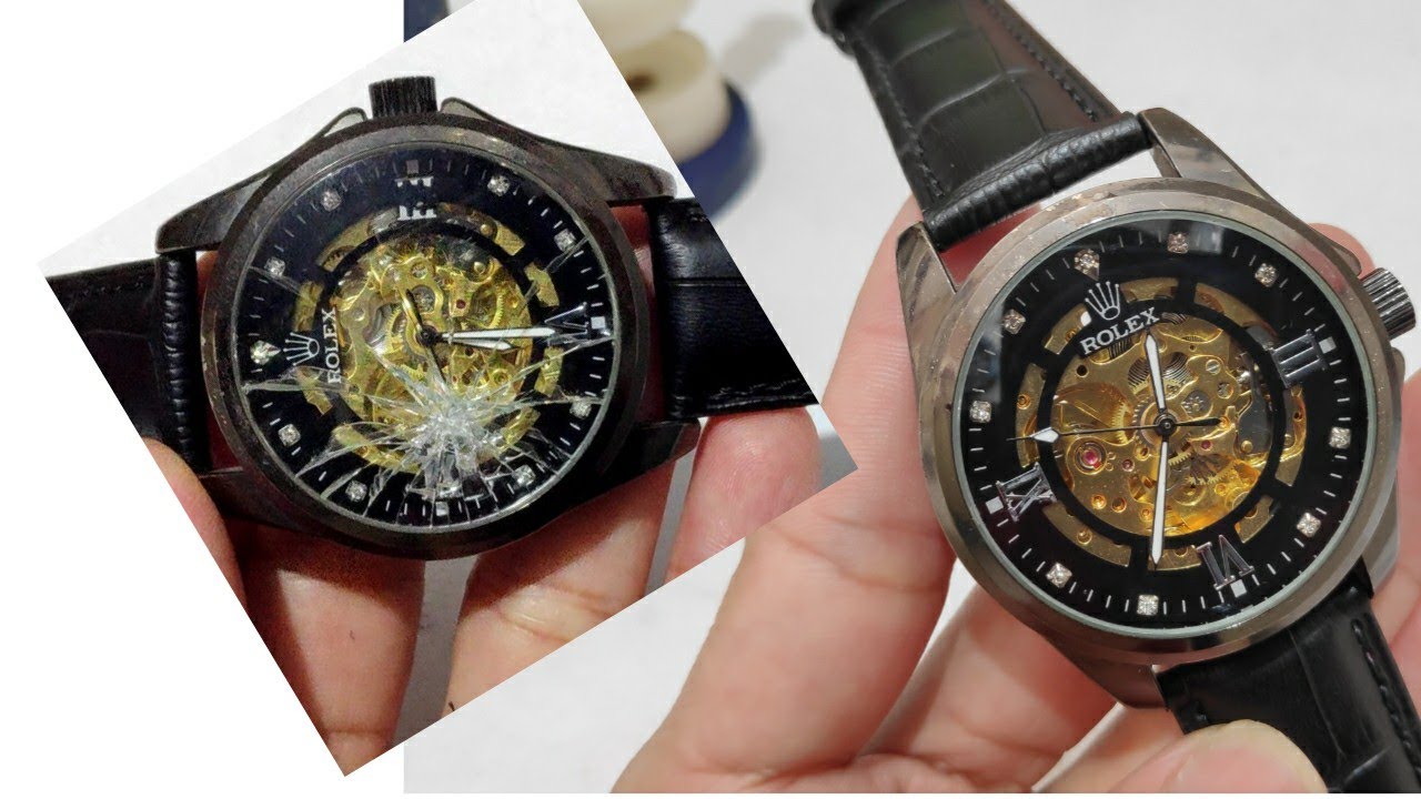 Tutorial Ganti Kaca Jam tangan Rolex Automatic - YouTube
