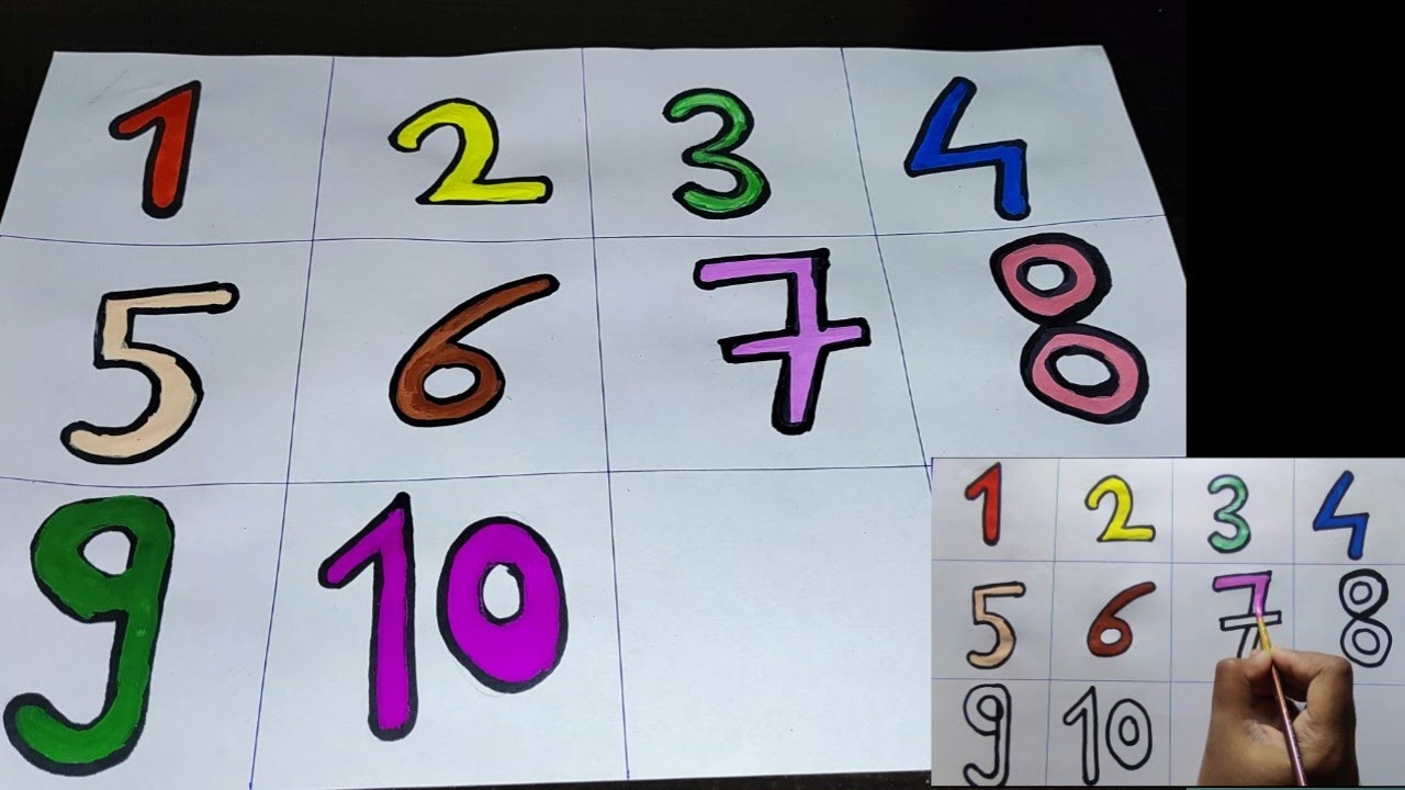 1 2 3 | One two three for kids | Numbers in english | English mein ...