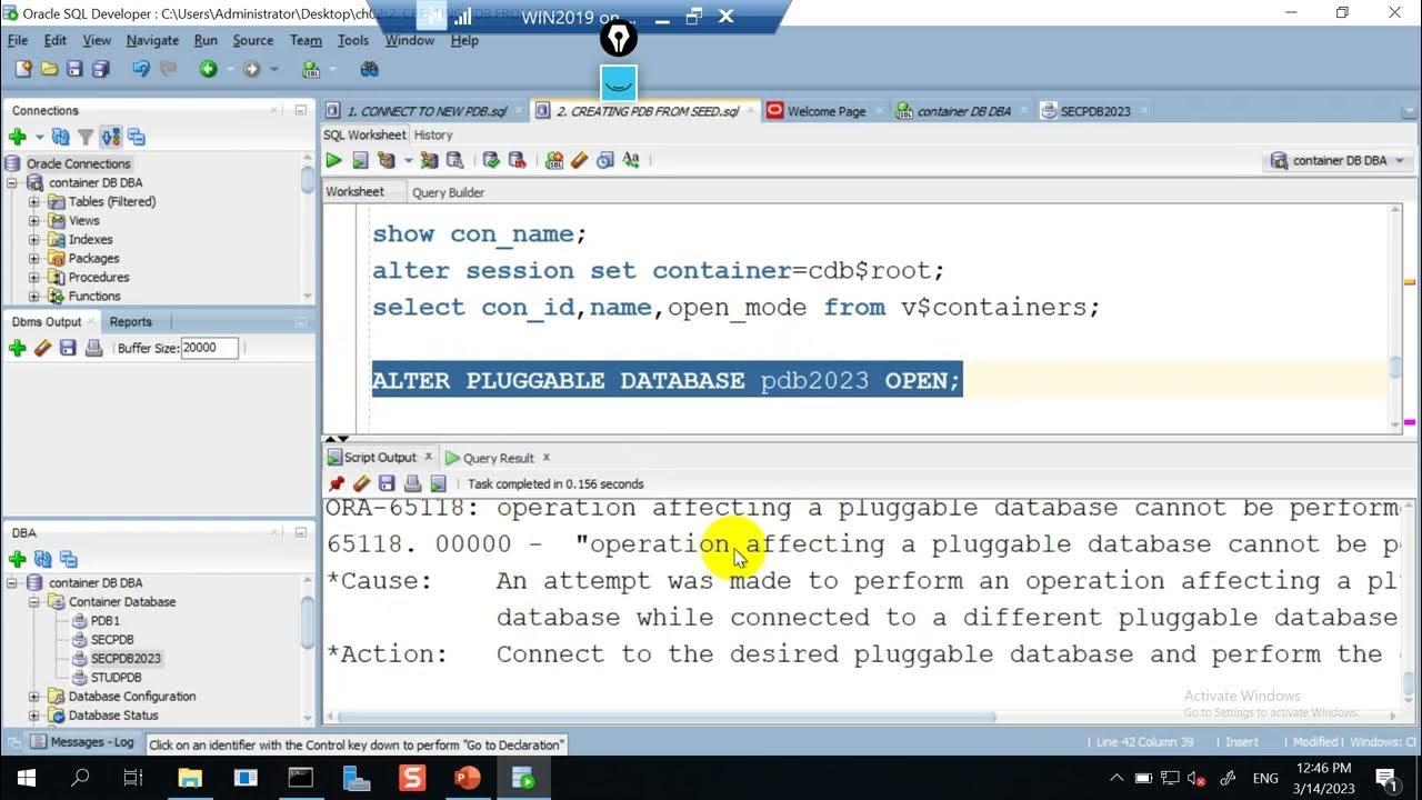 17.03.2023. Oracle 19c/21c Creating PDBs Arabic - YouTube