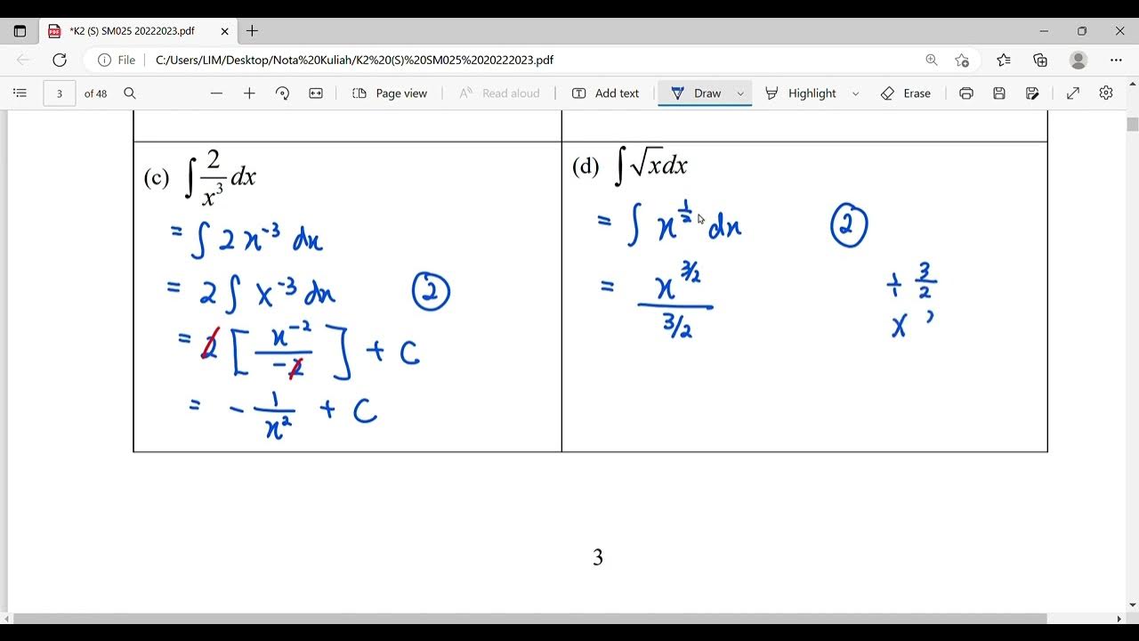 N2.1 E2d Basic Rules Of Integration (Formula 2) - YouTube