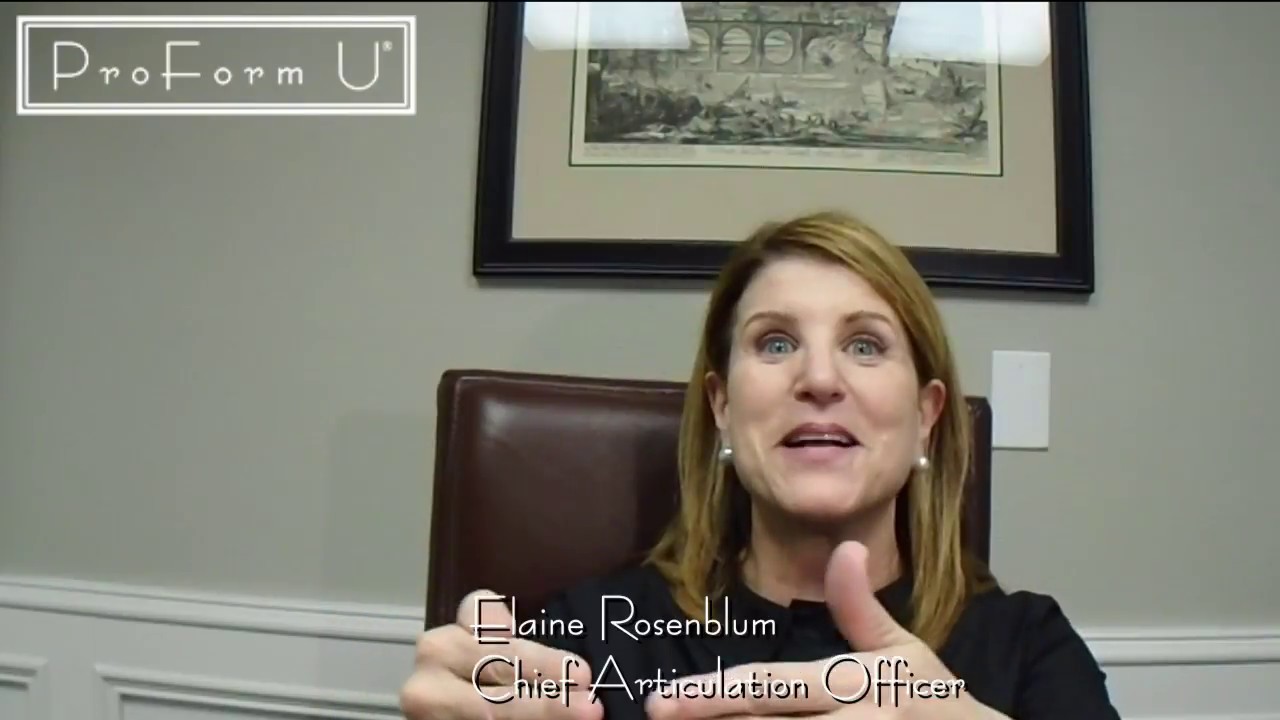 Getting to Know You, Elaine Rosenblum, ProForm U - YouTube