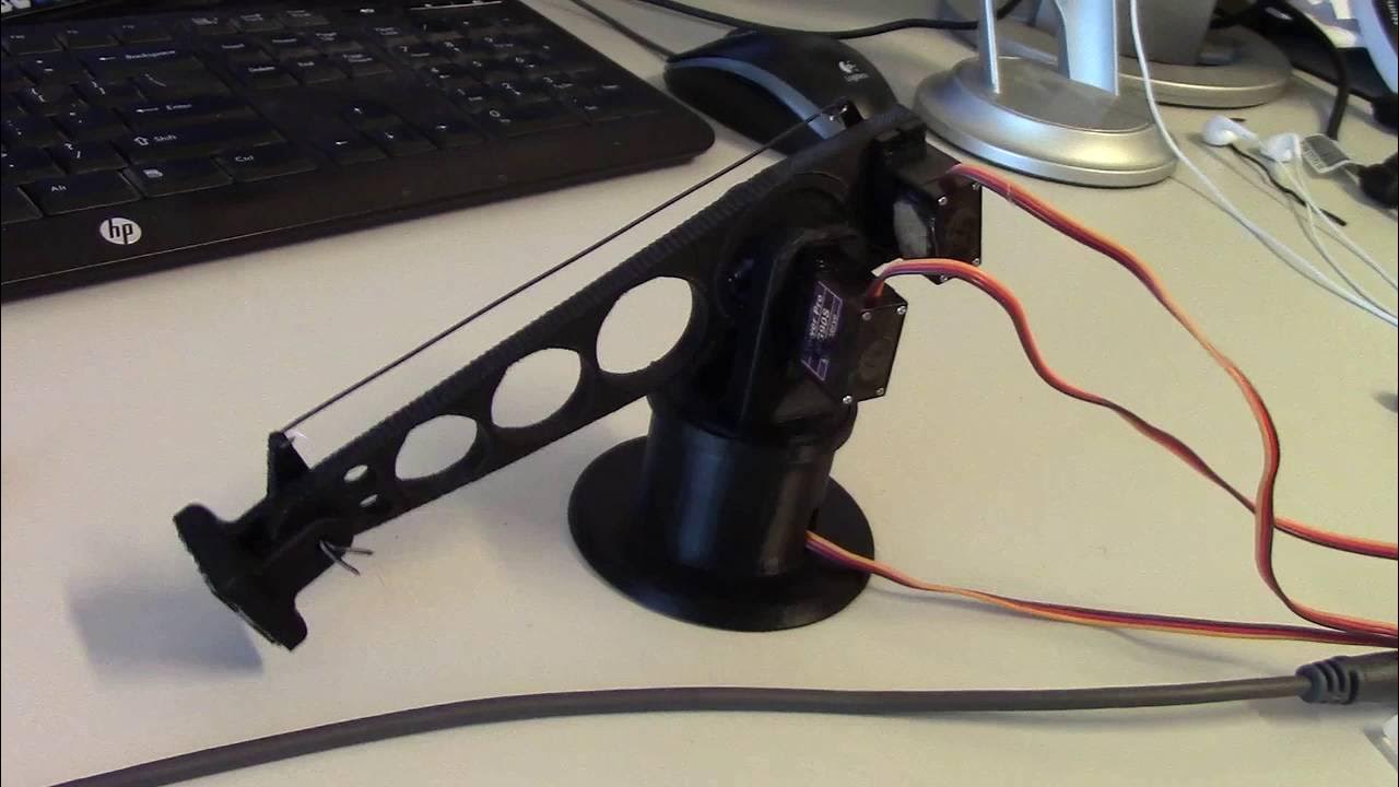 3-D printed microservo robot arm V0.8 Demo 1 - YouTube