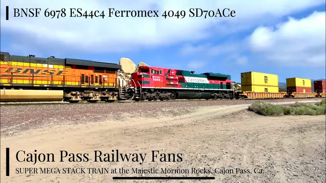 SUPER MEGA STACK TRAIN! 237 Well Wagons! 504 Full & Half Size Containers! Featuring Ferromex ...