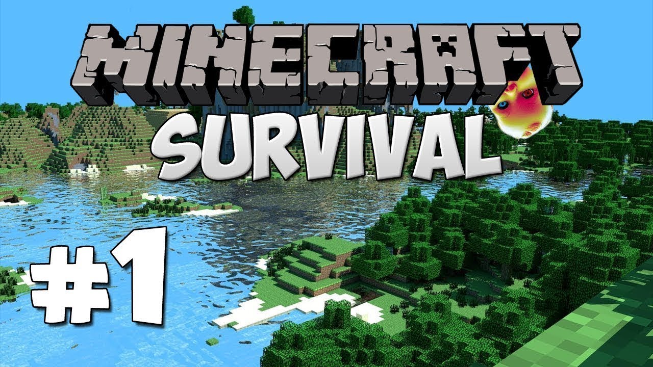 MINECRAFT Survival #1 MINI ZOMBIE ATTACK !!!!! - YouTube