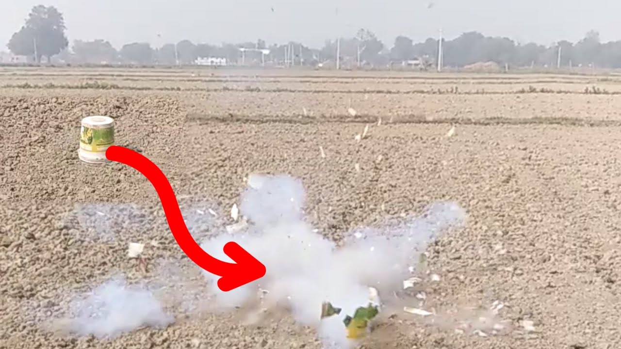 Plastic BUCKET blasting by cracker. - YouTube