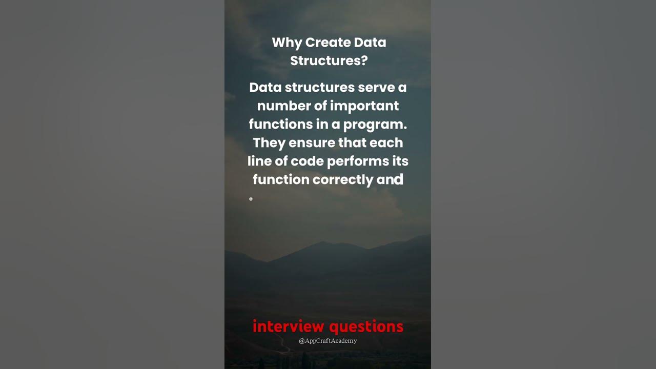 Why Create Data Structure Ios Datastructures Datapresentation Structure Codingtutorial