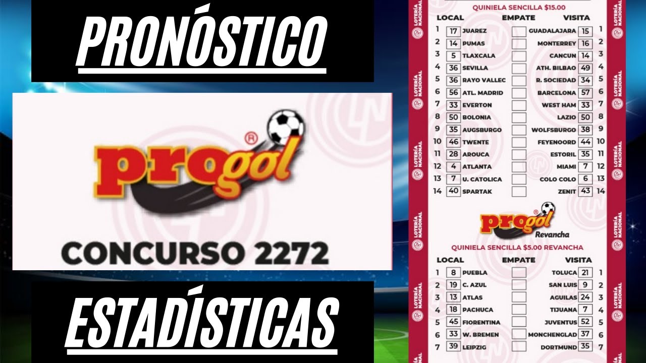 Progol #2272 Análisis Completo, Pronóstico Quiniela Sencilla y 5 Dobles ...