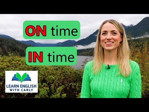 English Grammar: ON or IN TIME? ⏰ #englishgrammar #prepositions #time ...