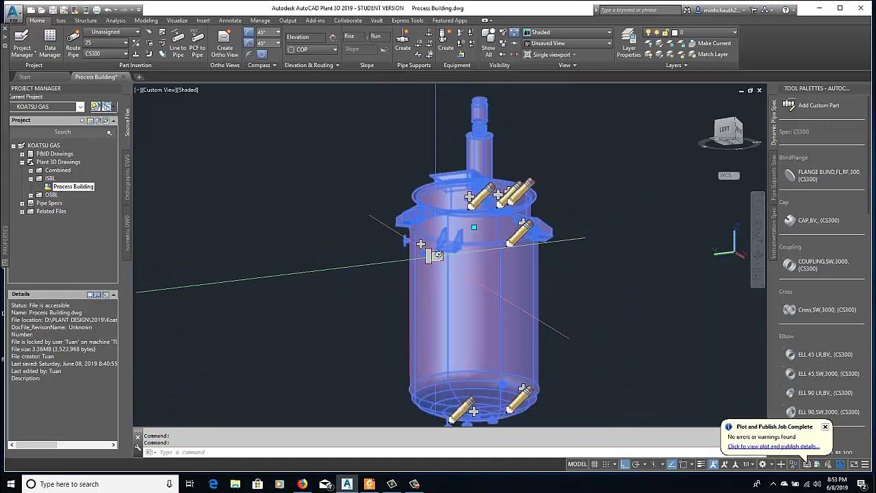 Autocad Plant 3D_Create Equipment by part convert - YouTube