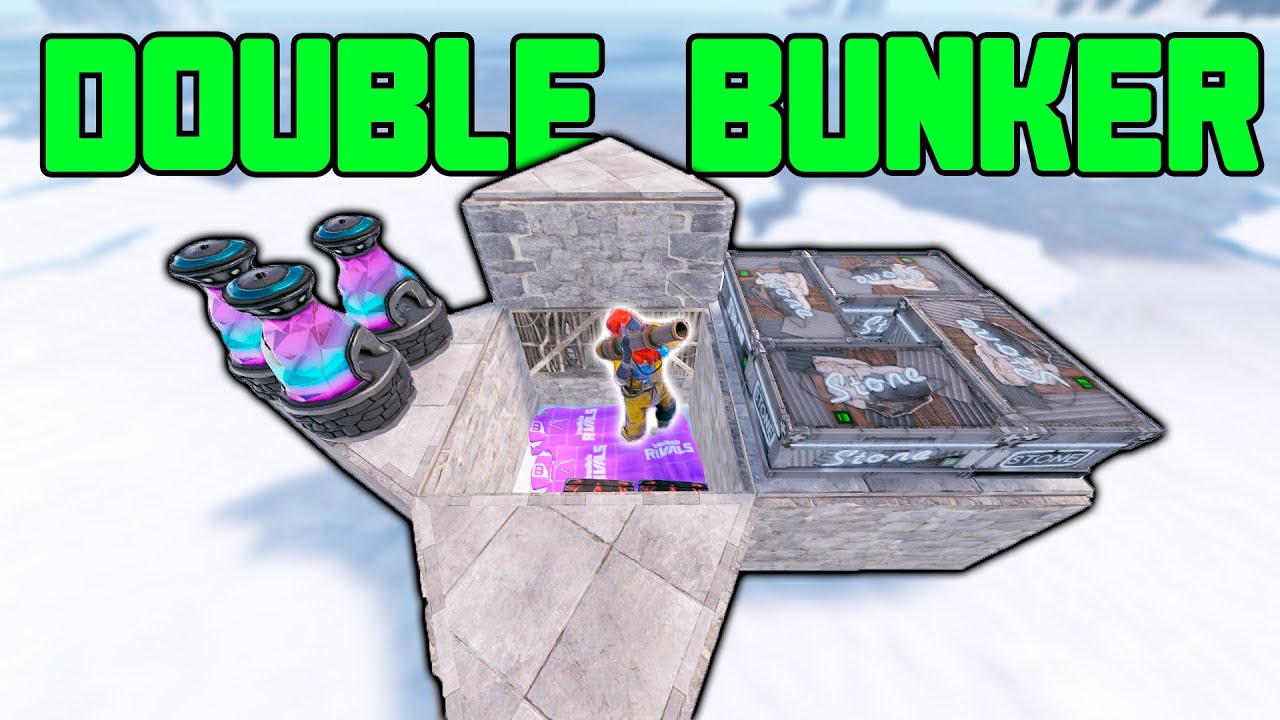 RUST - BEST STARTER DOUBLE BUNKER BASE DESIGN - YouTube