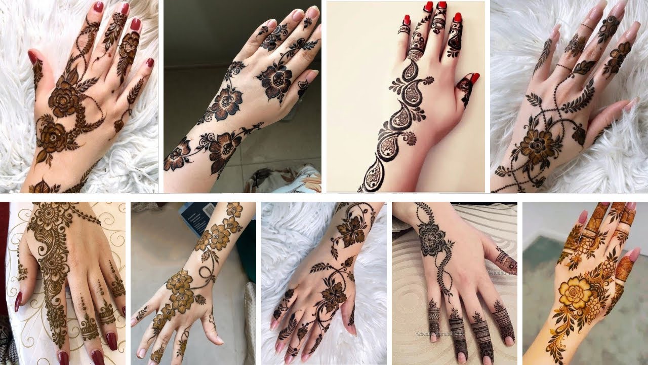 latest bail mehndi designs!!!very simple and easy to make bail mehandi ...