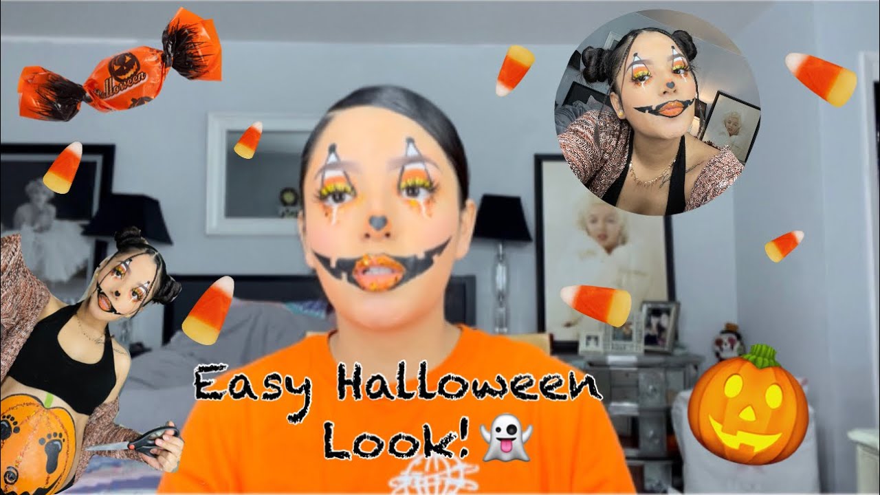 Halloween Candy Corn Makeup Tutorial🎃 - YouTube