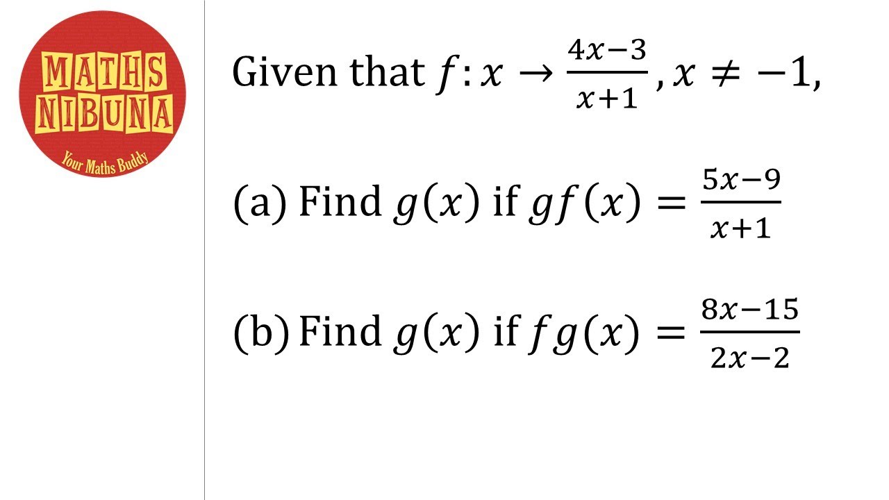 Add Maths Spm Igcse Function Composite Function Youtube
