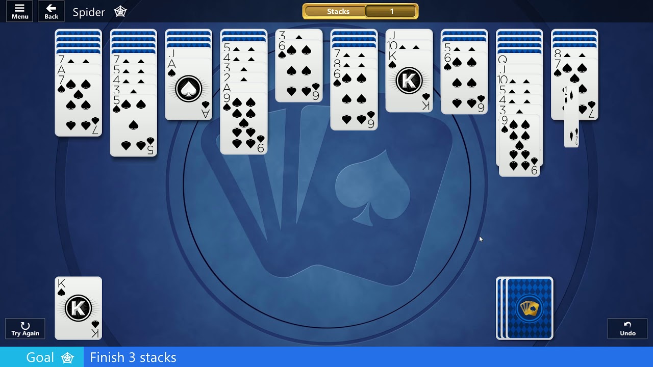 ᐈ SPIDER SOLITAIRE Game - 12 Apr, 2019 - Microsoft Solitaire Collection ...