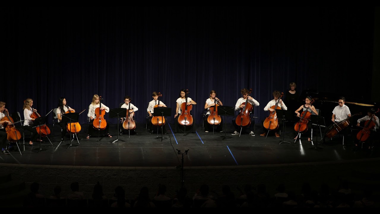 Cello Choir Piece, ISSI 2018 Advanced String Camp Concert - YouTube