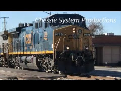 [CSXT] [299]CW44AC Fresh Paint & 272 CW44AC Leads Q400-02 NB Through Fay NC W/A Hornsalute - YouTube