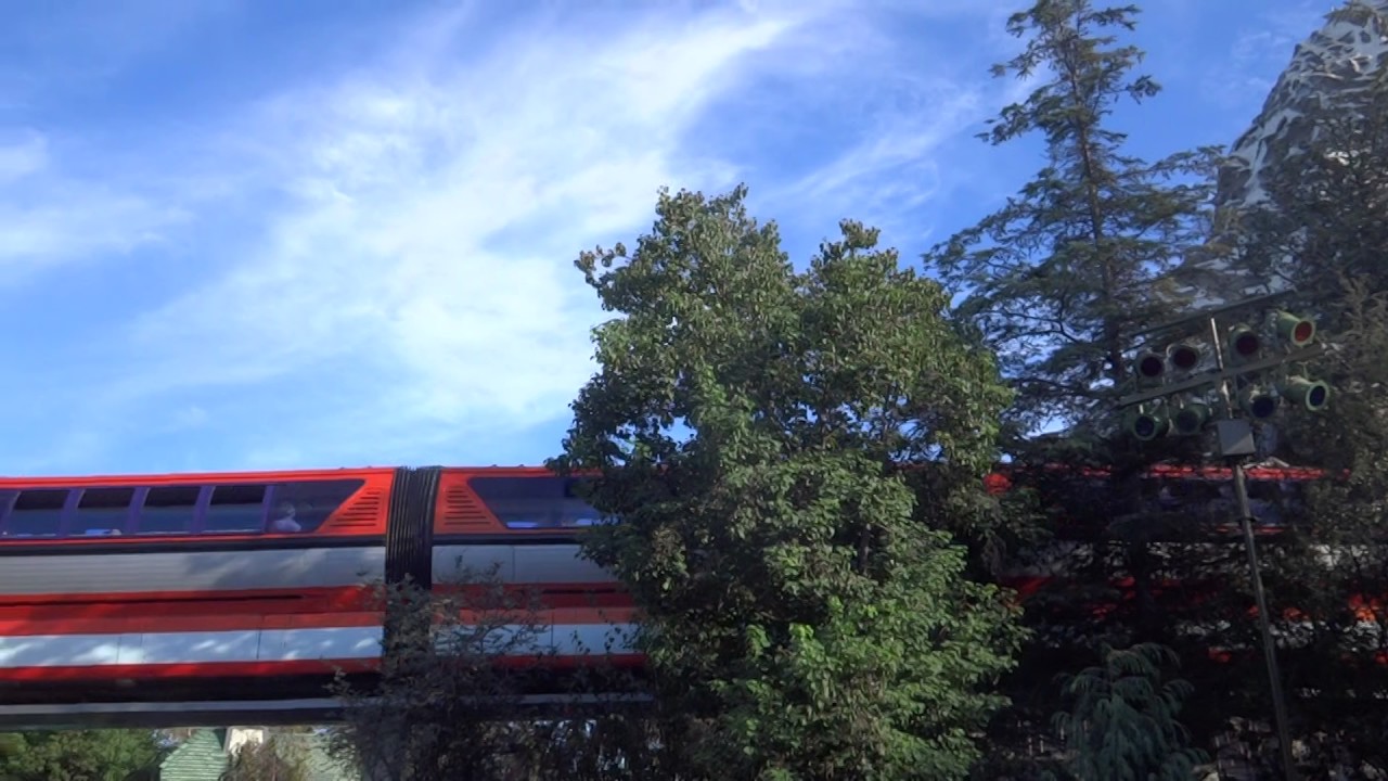 Disneyland Monorail orange at Disneyland - YouTube